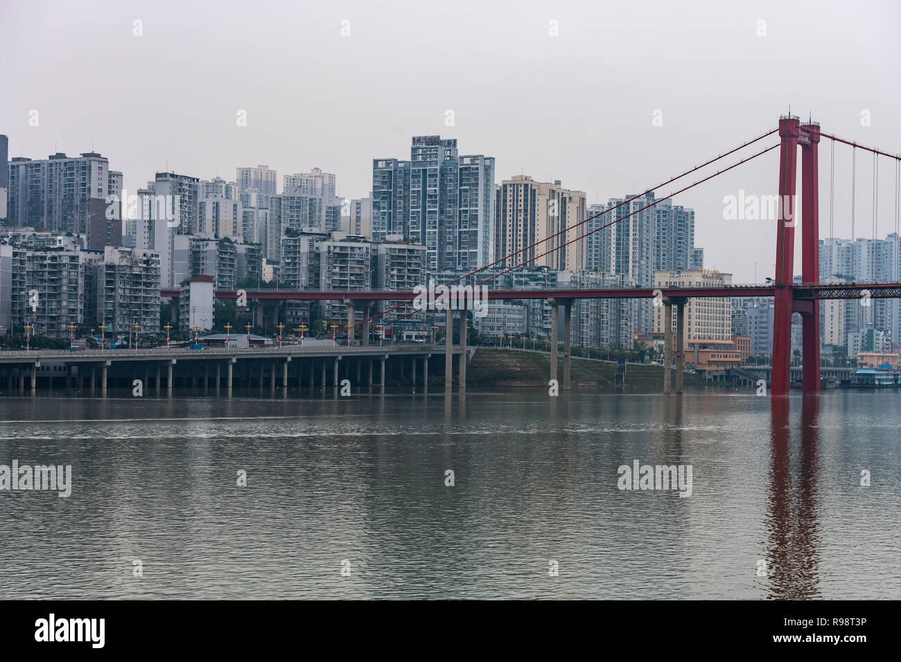 Yingwuzhou Bridge across Yangtze River- China Stock Photo - Alamy