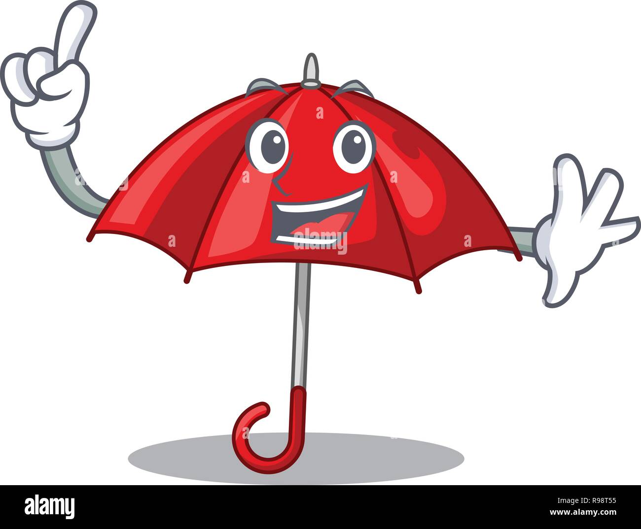 Finger red umbrella in shape cartoon funny Stock Vector Image & Art - Alamy