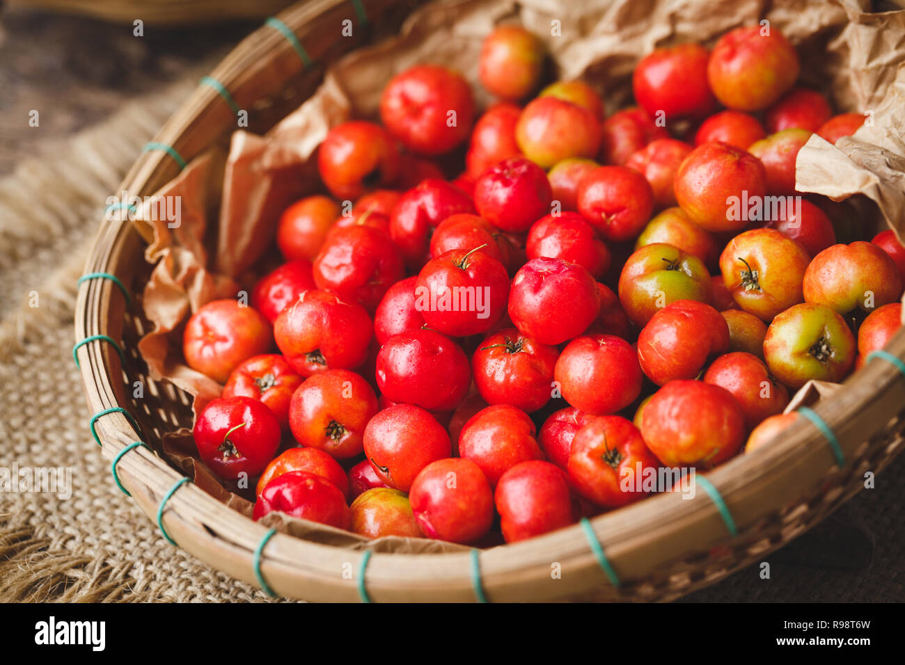 Barbados Cherry fruits Stock Photo - Alamy