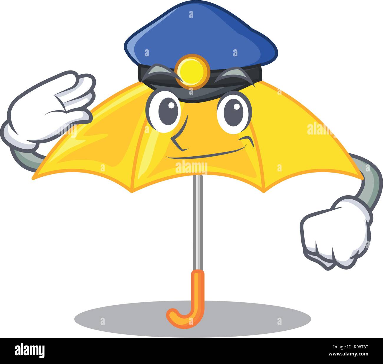 Police yellow umbrella isolated on a mascot Stock Vector Image & Art ...