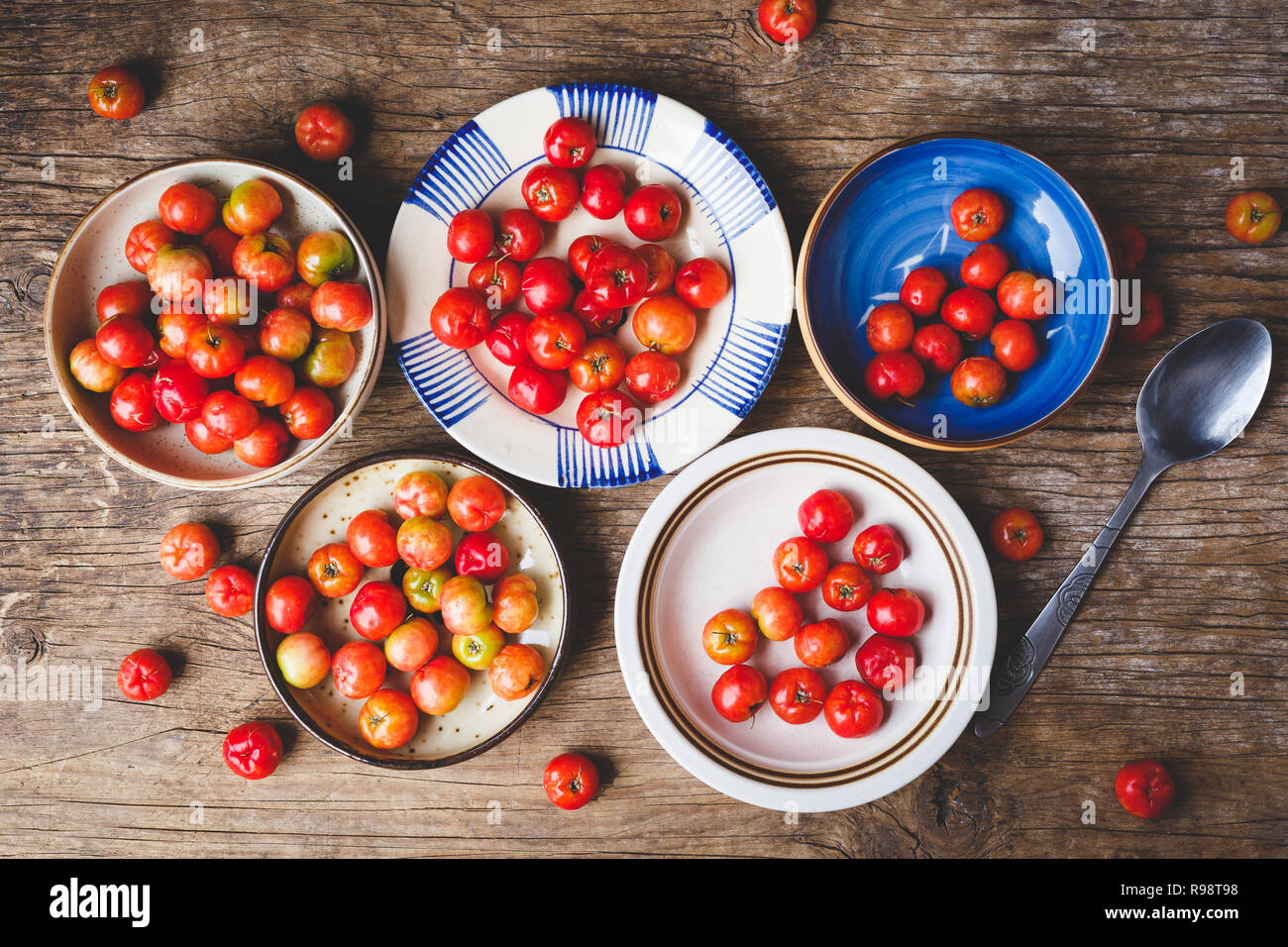Barbados Cherry fruits Stock Photo - Alamy