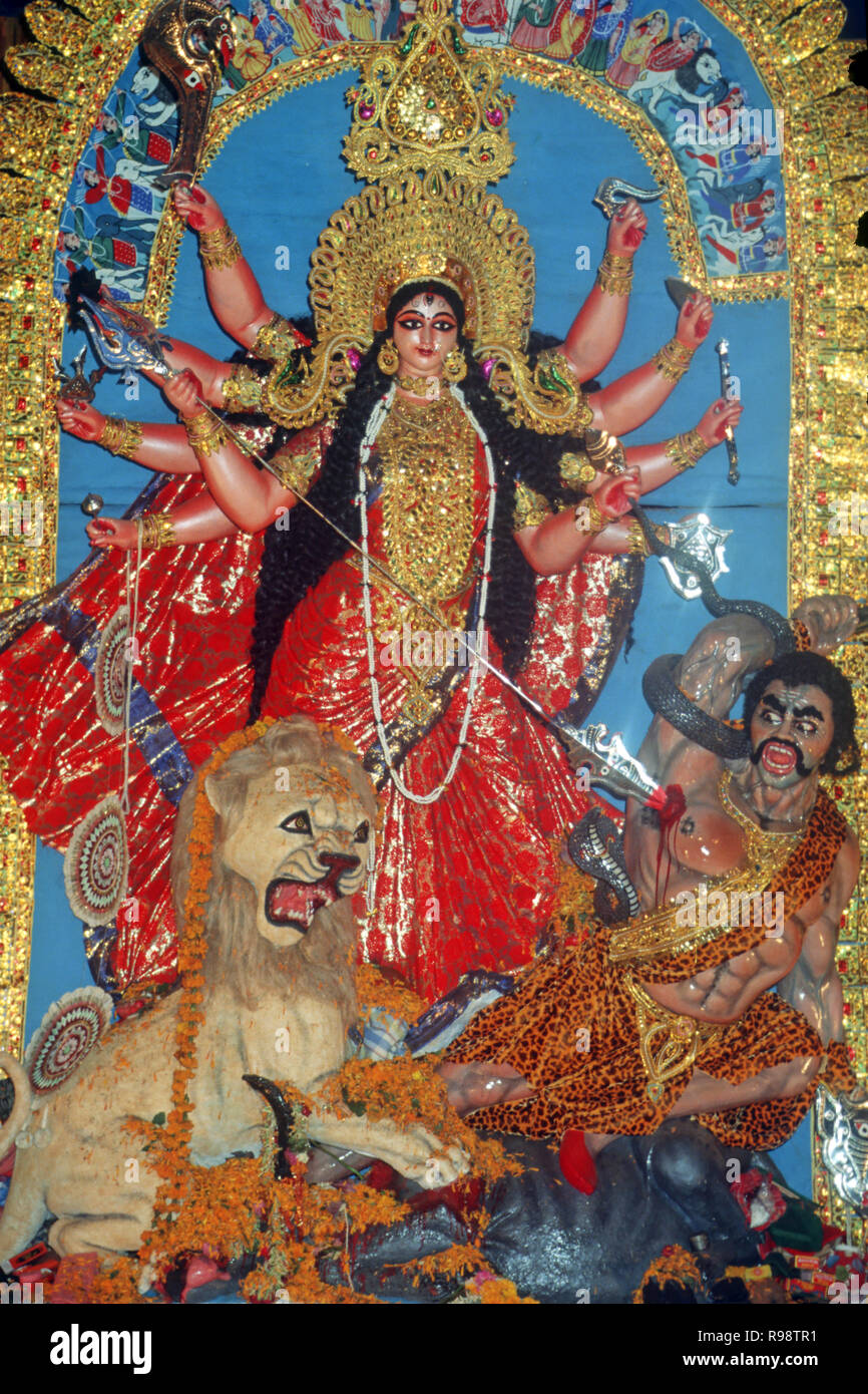 Idol of Durga during Durga Puja Festival India Stock Photo - Alamy
