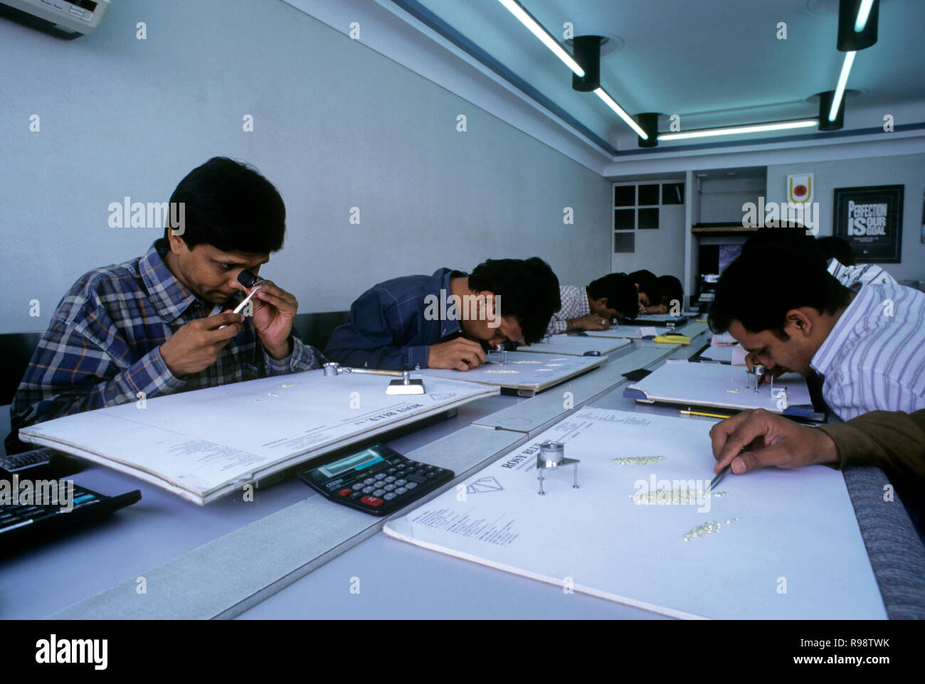 Diamond grading and sorting india Stock Photo - Alamy