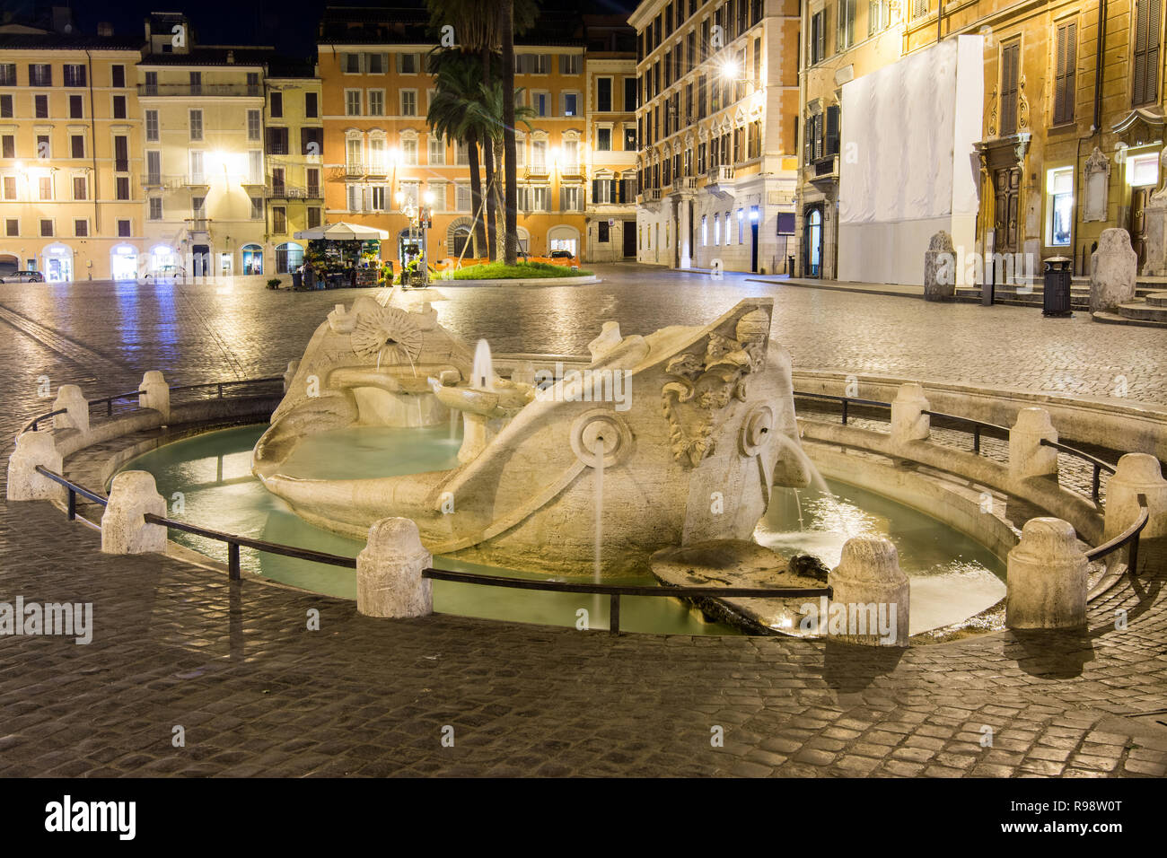 Spanish Steps at night. Rome - Italy Stock Photo - Alamy