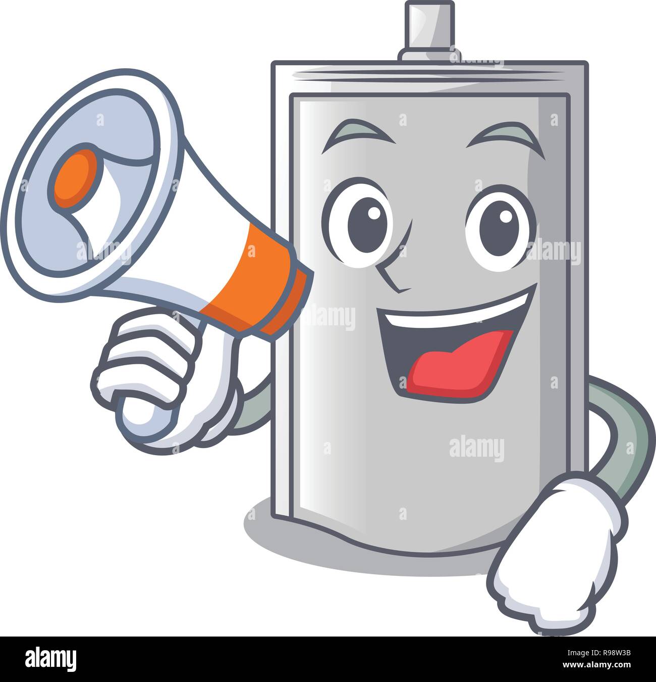 With megaphone bag packaging food in shape cartoon Stock Vector Image ...