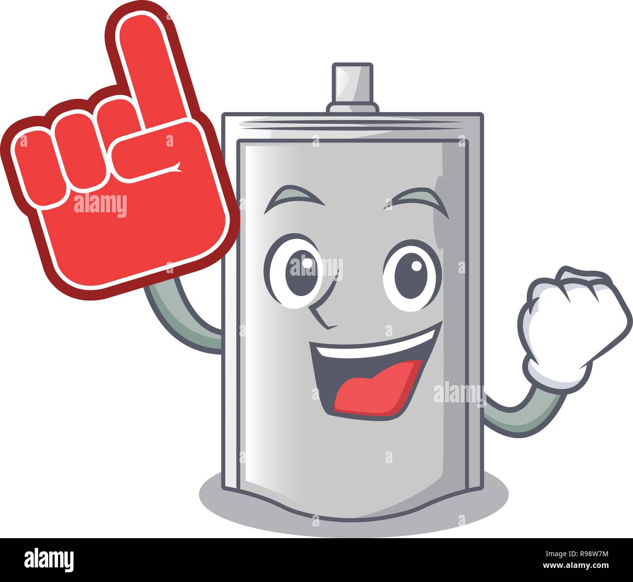 Foam finger packaging for crackers isolation cartoon product Stock ...
