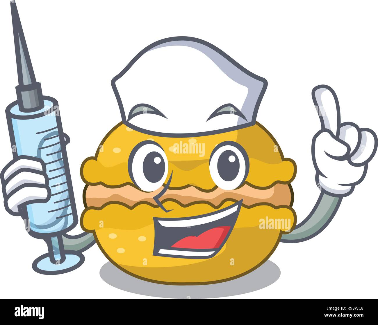 Nurse banana macarons cake shape a cartoon Stock Vector Image & Art - Alamy