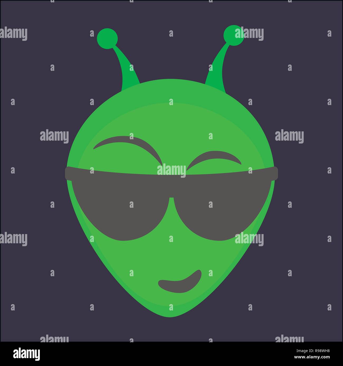 Alien emoji Stock Vector Images - Alamy