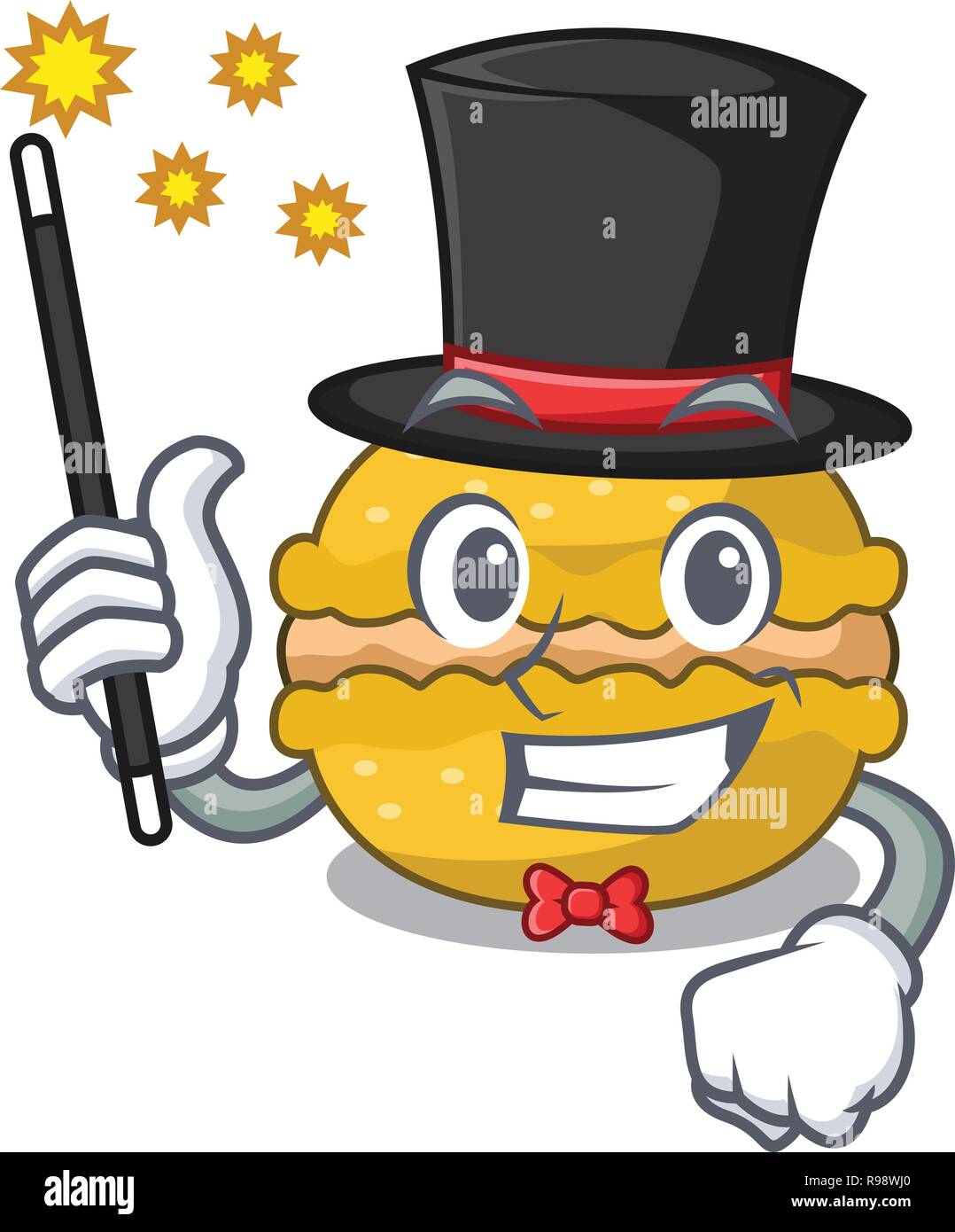 Magician macarons banana in shape a cartoon Stock Vector Image & Art ...