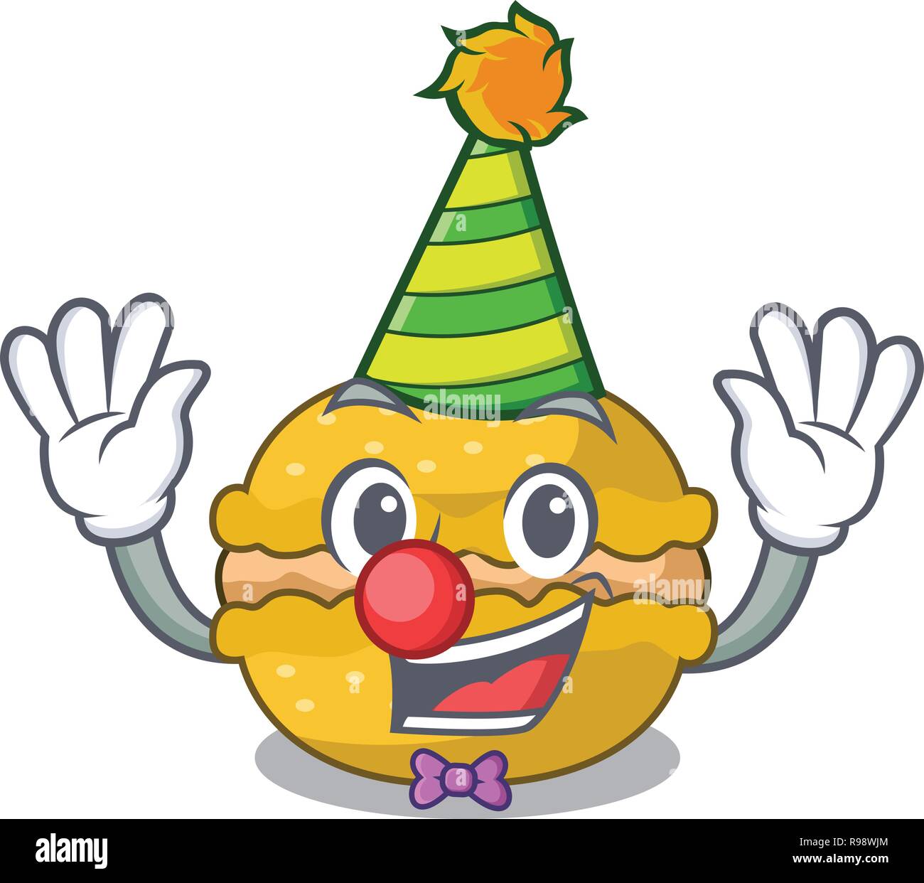Clown macarons banana in shape a cartoon Stock Vector Image & Art - Alamy