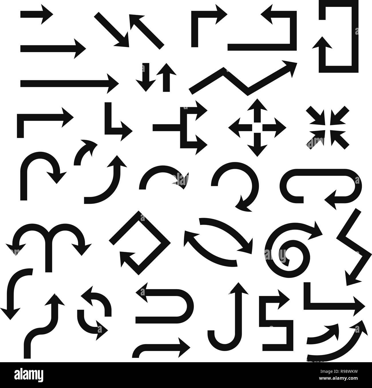 Curved Arrow Cut Out Stock Images & Pictures - Alamy