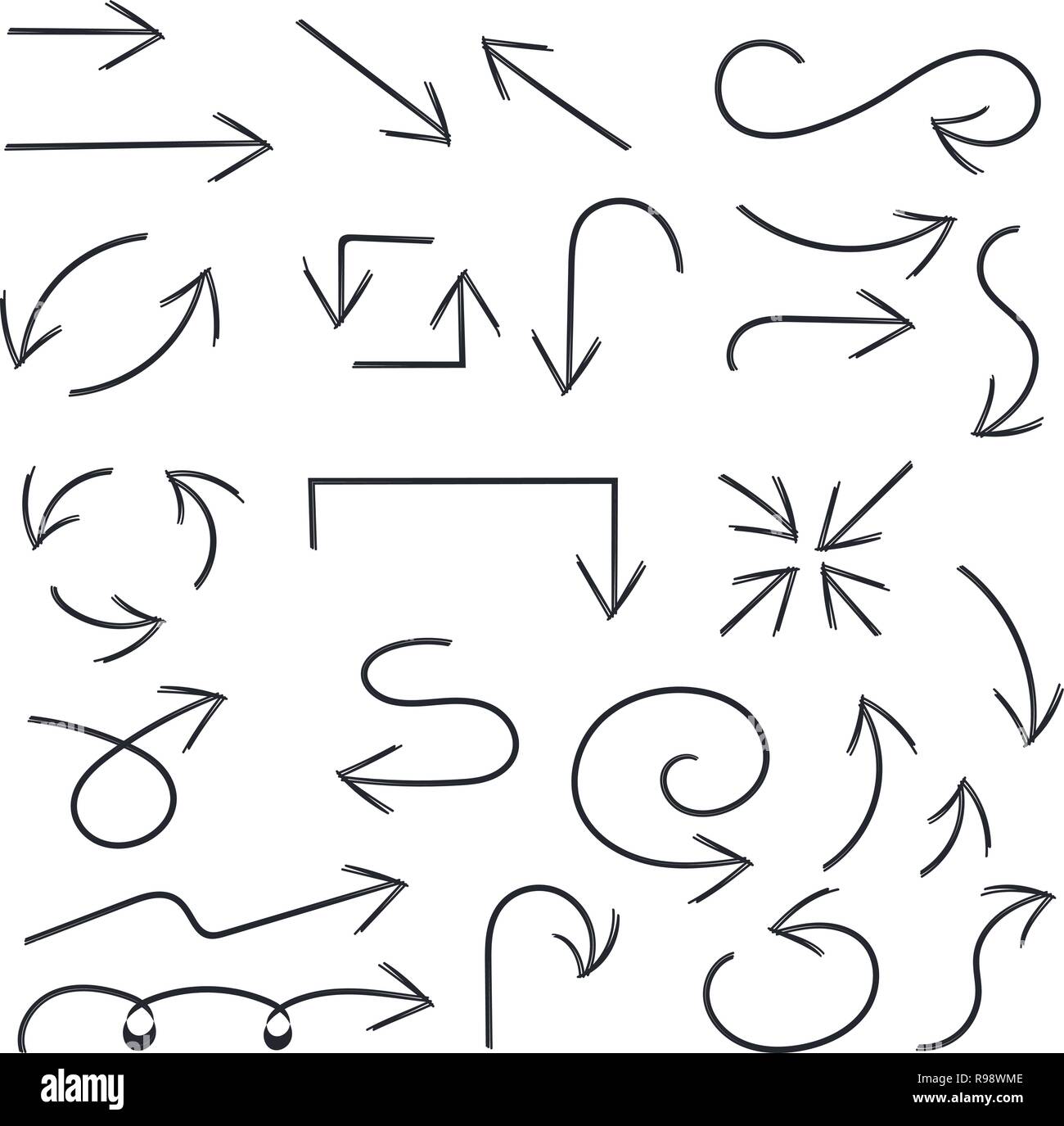 Set of black filigree arrows Stock Vector Image & Art - Alamy