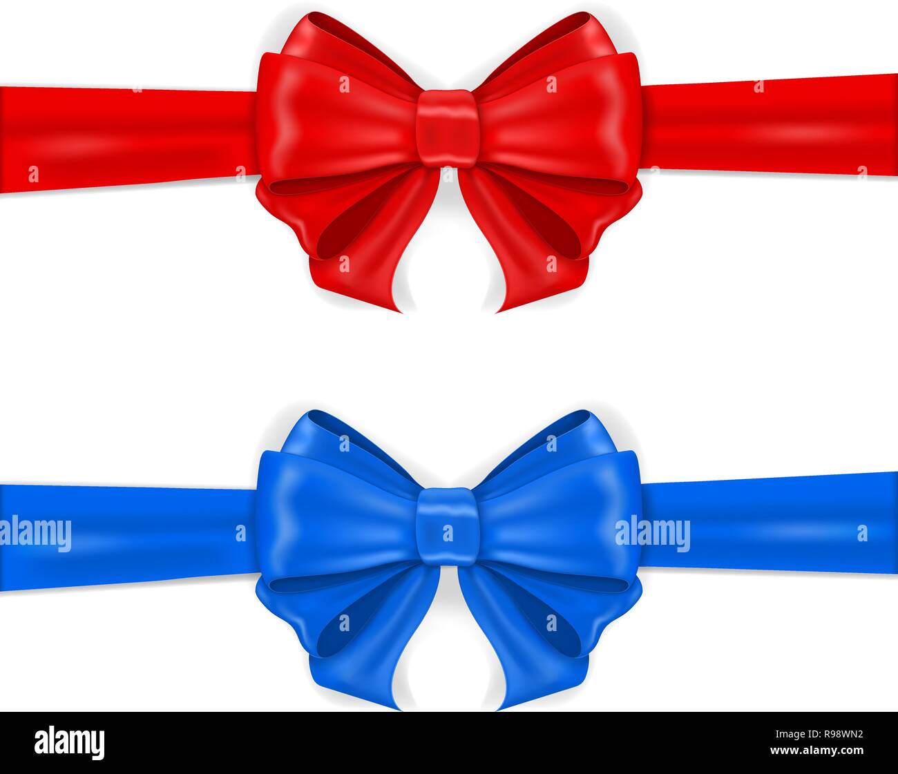 Red white blue ribbon bows Stock Vector Images - Alamy