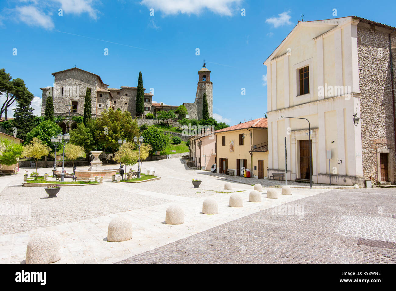 Greccio, Italy. The very little medieval town in Lazio region, famous ...