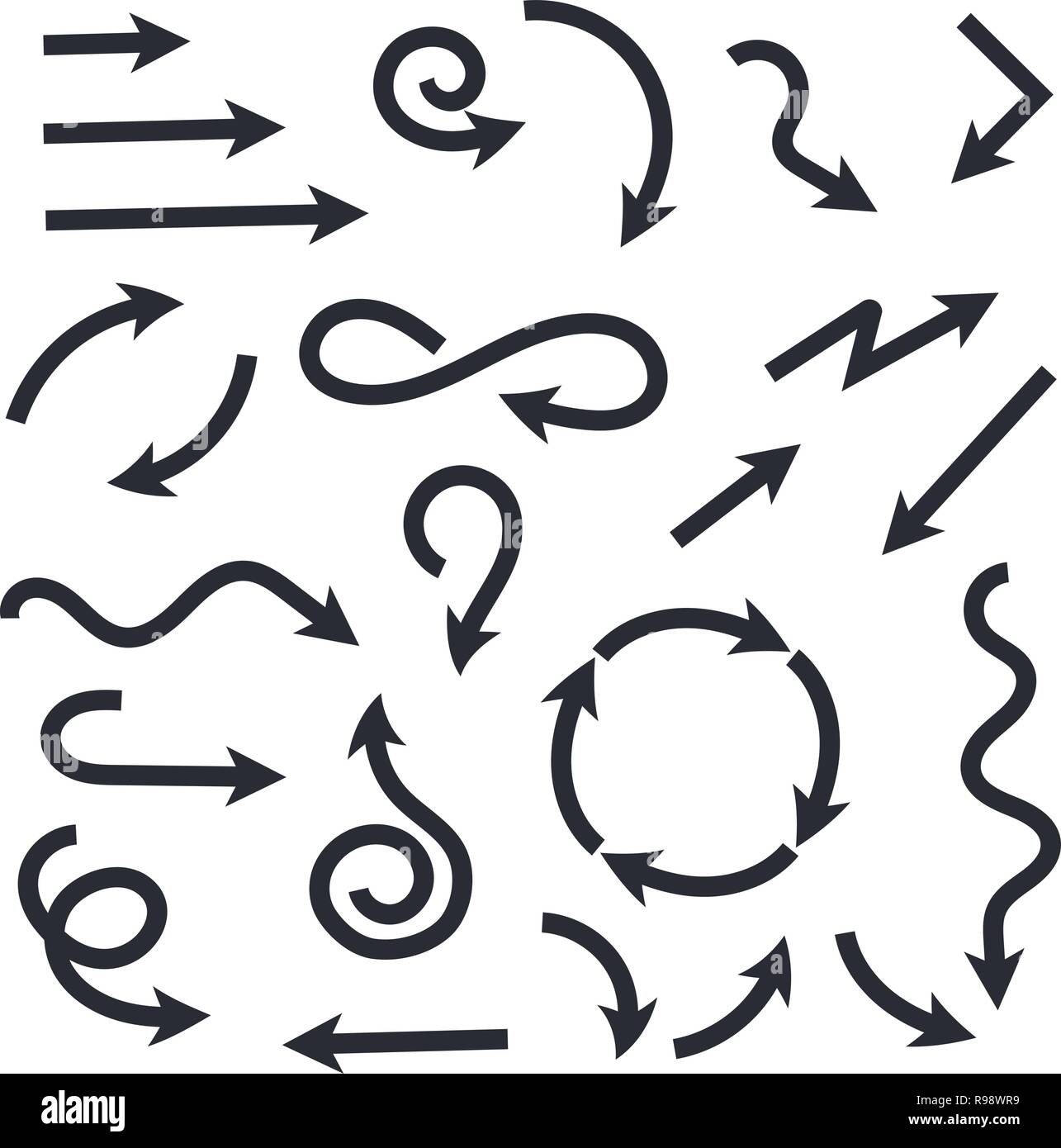 Wavy arrow hi-res stock photography and images - Alamy