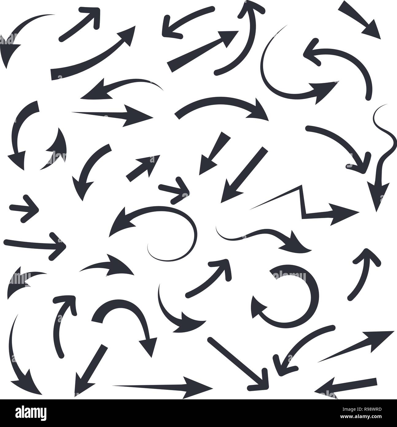 Set of black filigree arrows Stock Vector Image & Art - Alamy