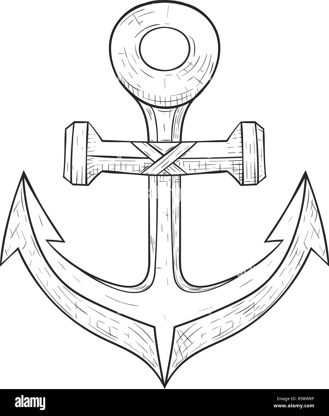 Nautical hand drawn vector Black and White Stock Photos & Images - Alamy