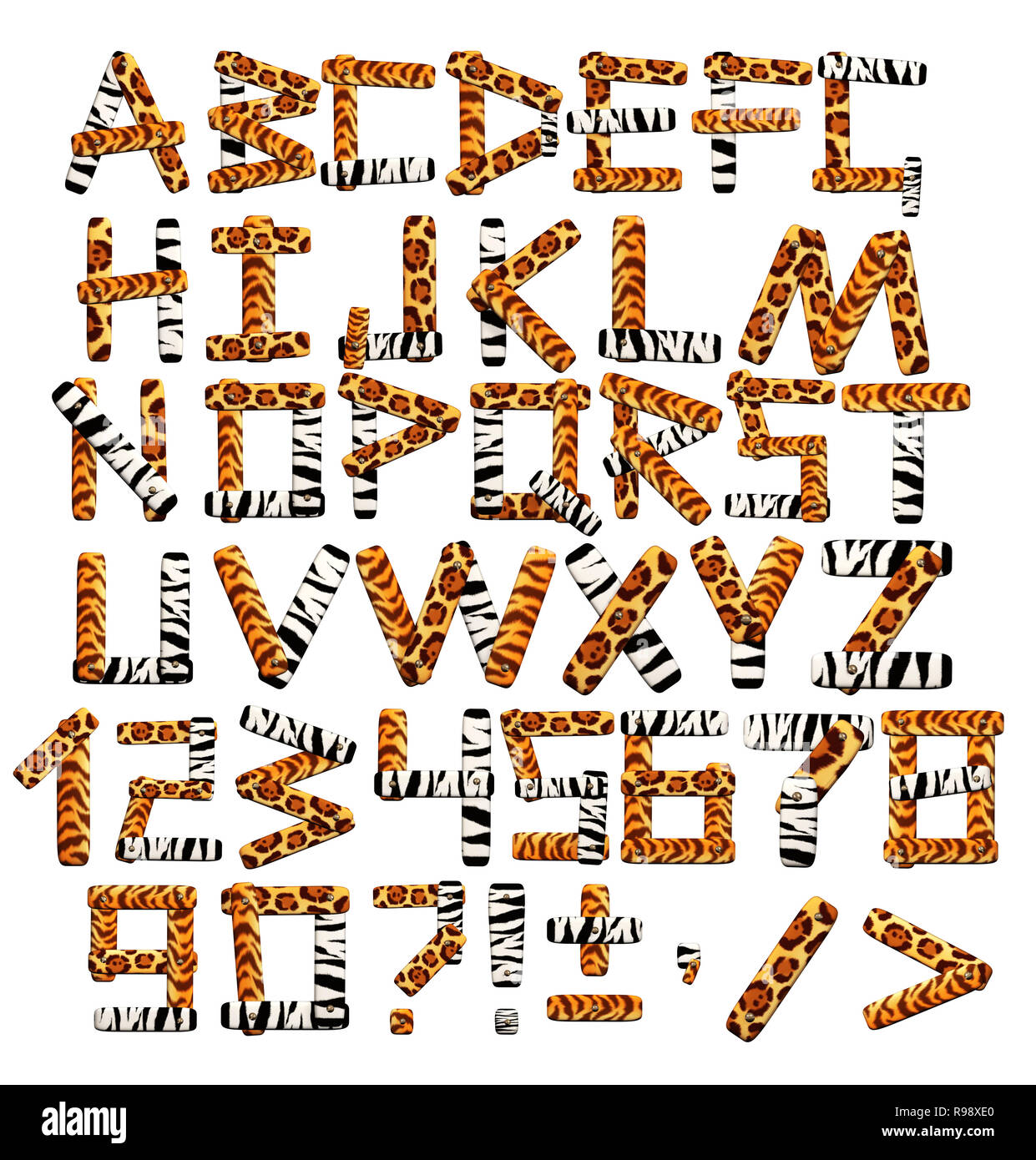 Alphabet in skin Cut Out Stock Images & Pictures - Alamy