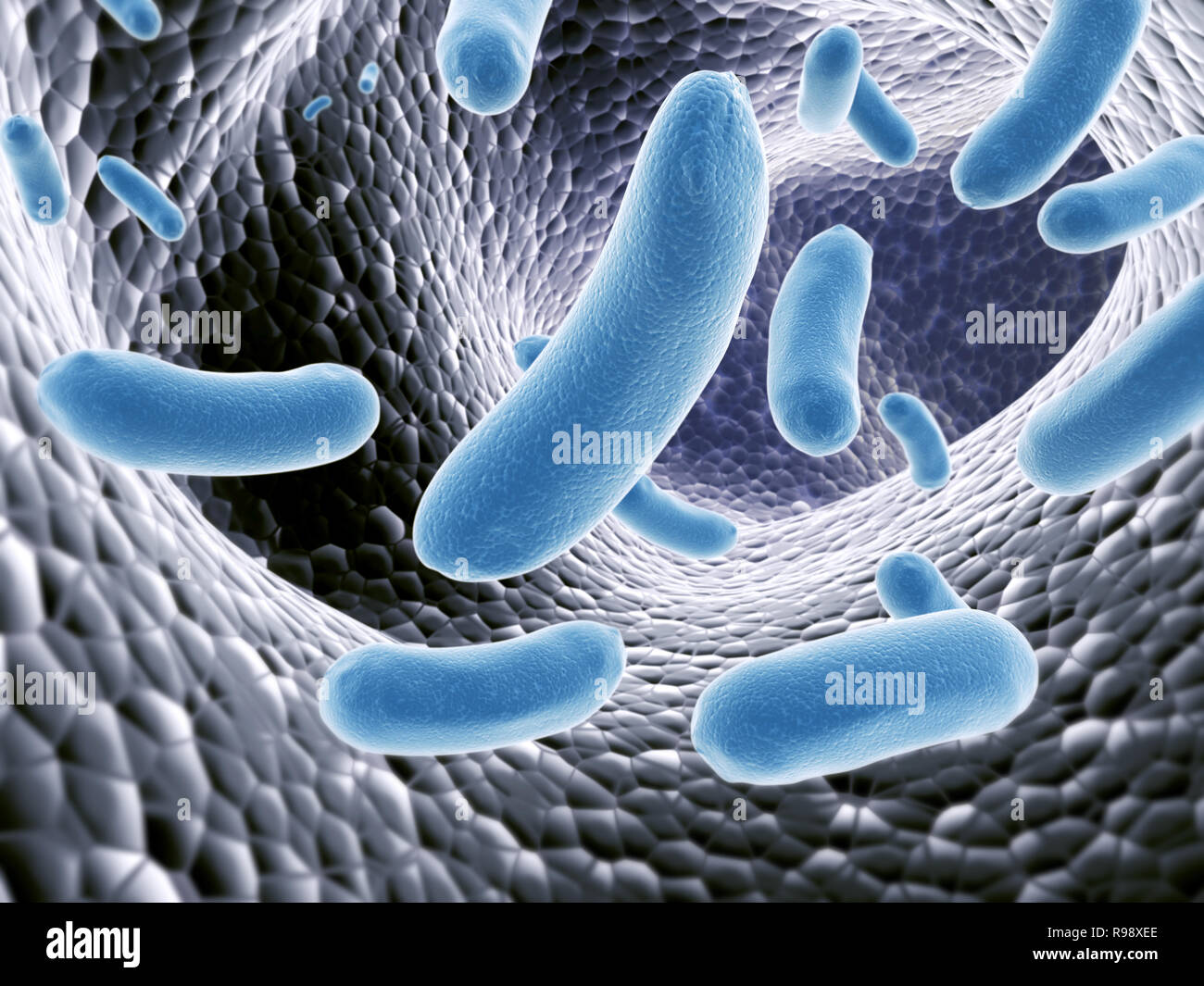 Colony of pathogen viruses - 3d render Stock Photo - Alamy