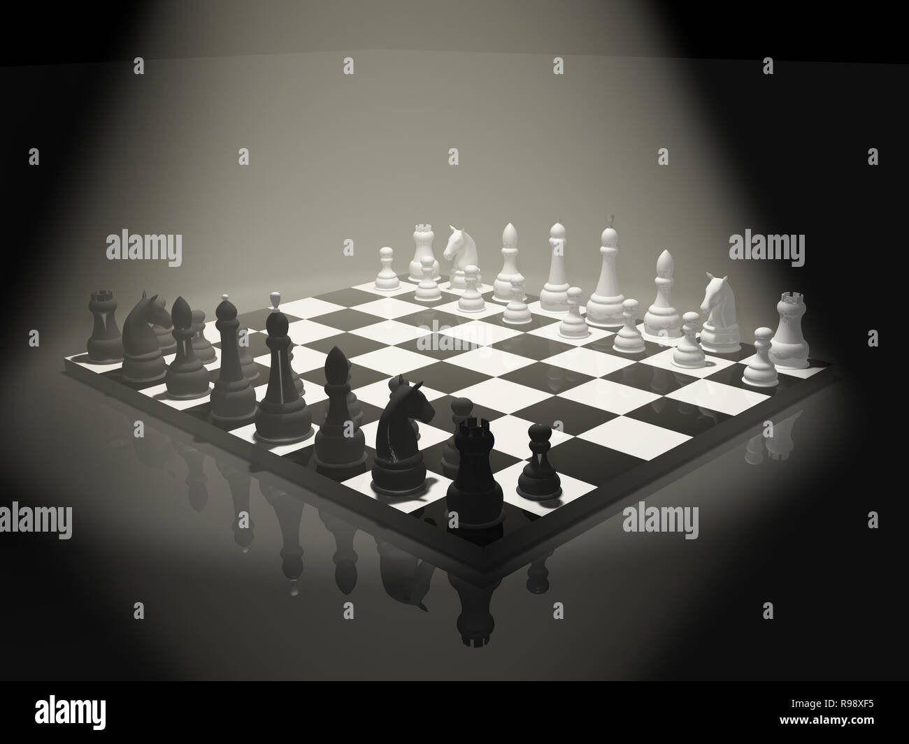 3d chess on a board Stock Photo - Alamy