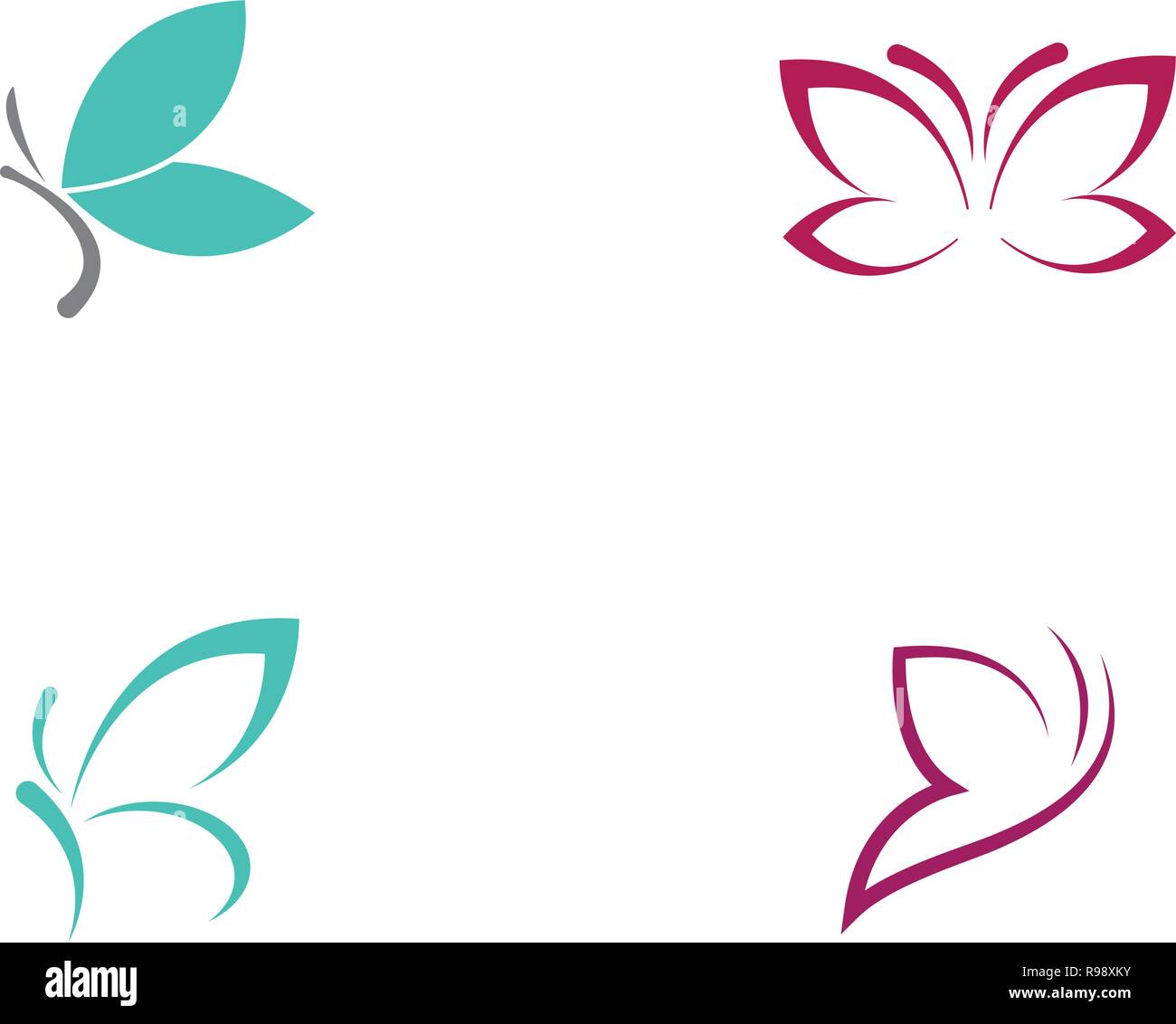 Leaf and the butterfly Cut Out Stock Images & Pictures - Alamy