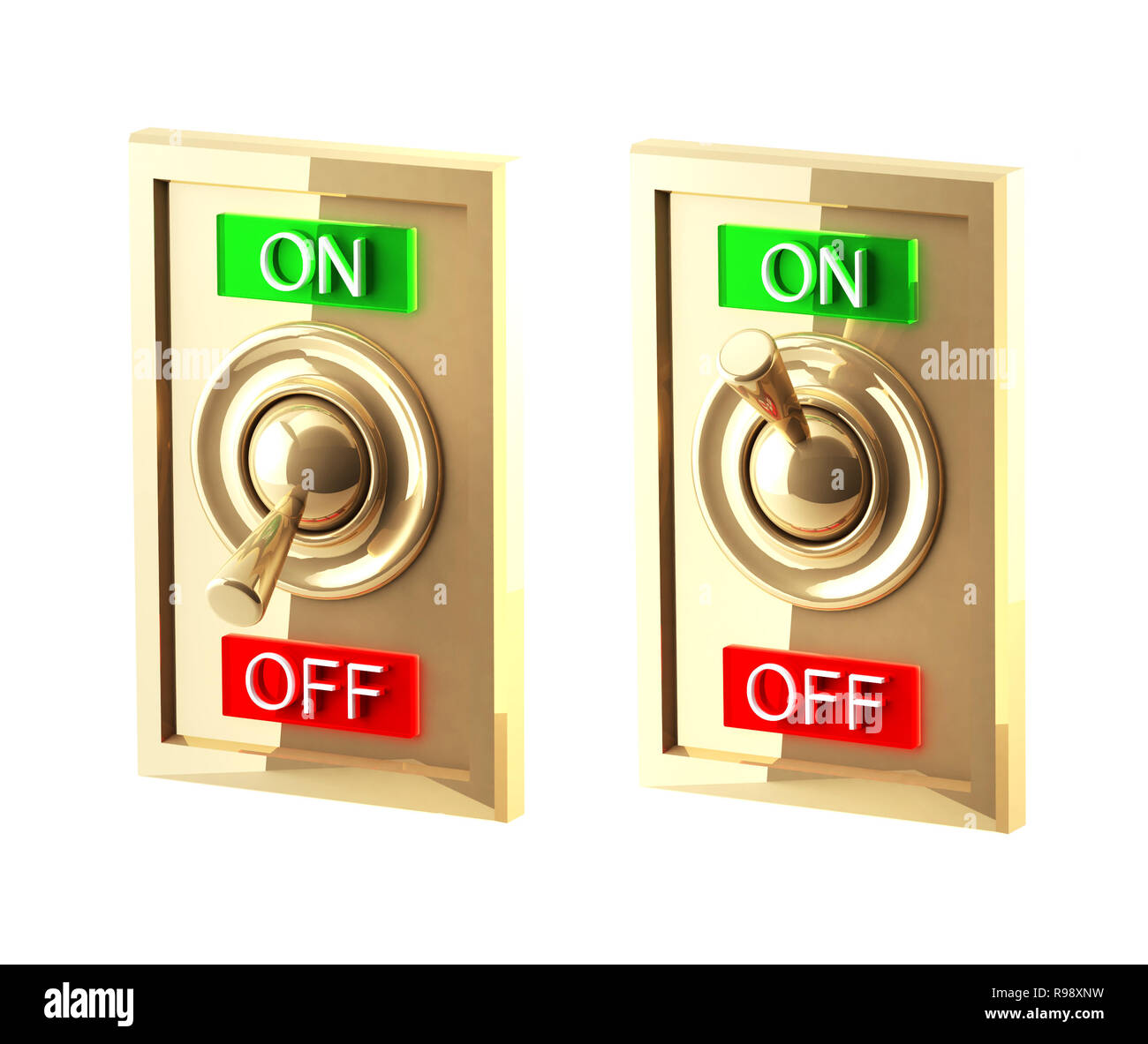 3d switch. Object isolated over white Stock Photo - Alamy