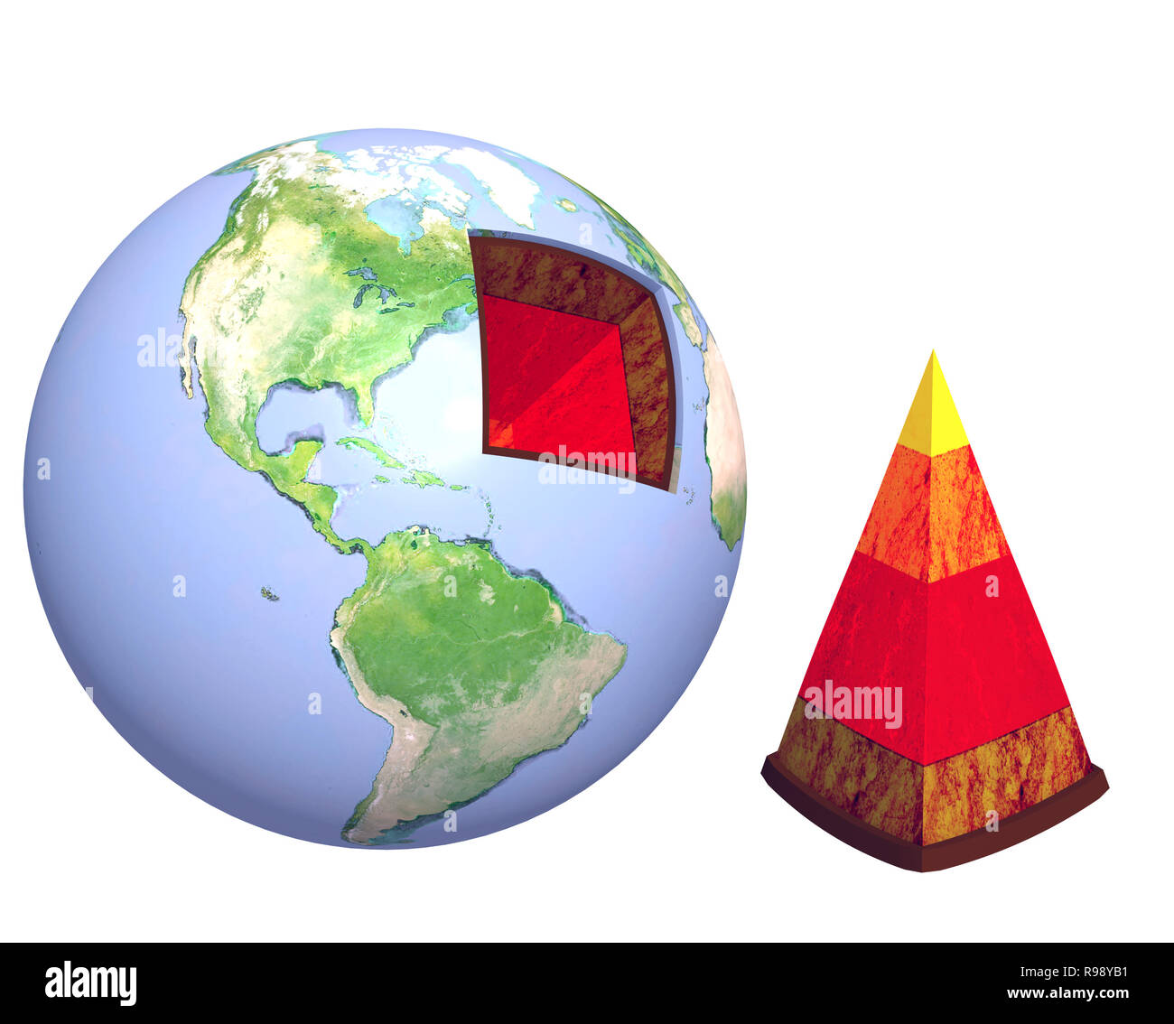 Inner Structure Earth Stock Photos & Inner Structure Earth Stock Images ...