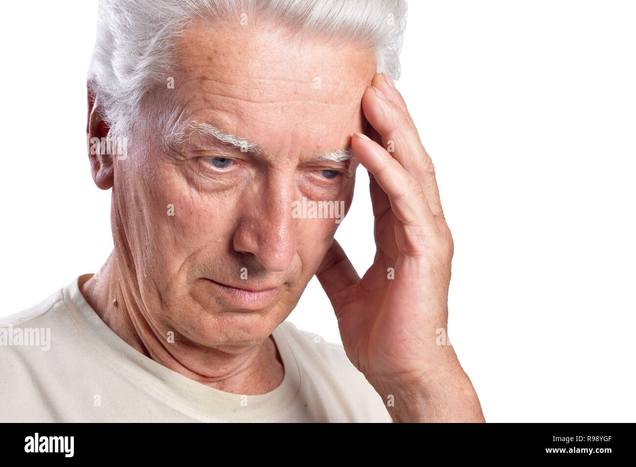 Face close up man headache hi-res stock photography and images - Alamy