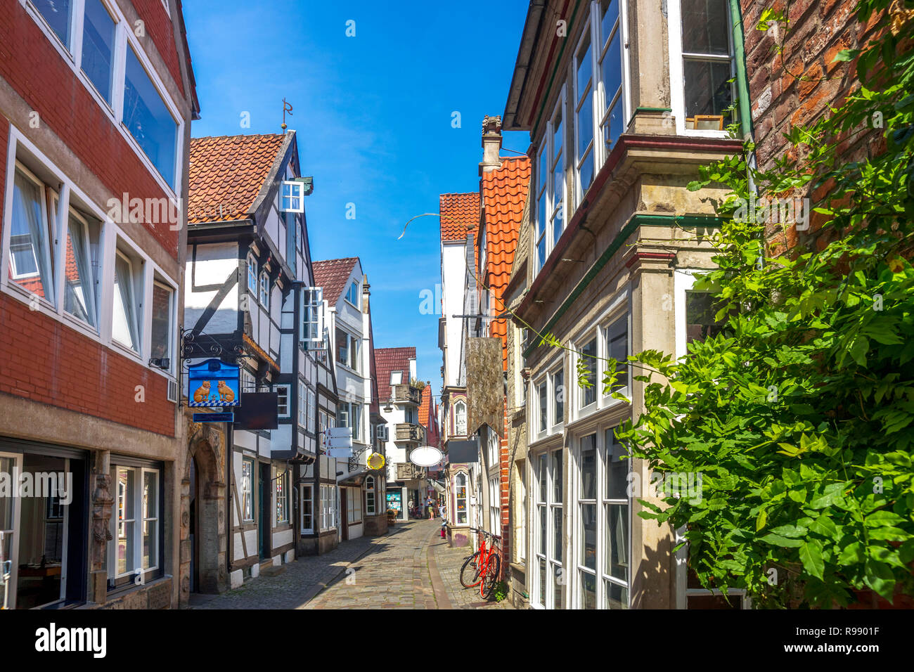 Bremen, Schnoorviertel, Schnoor, Germany Stock Photo - Alamy