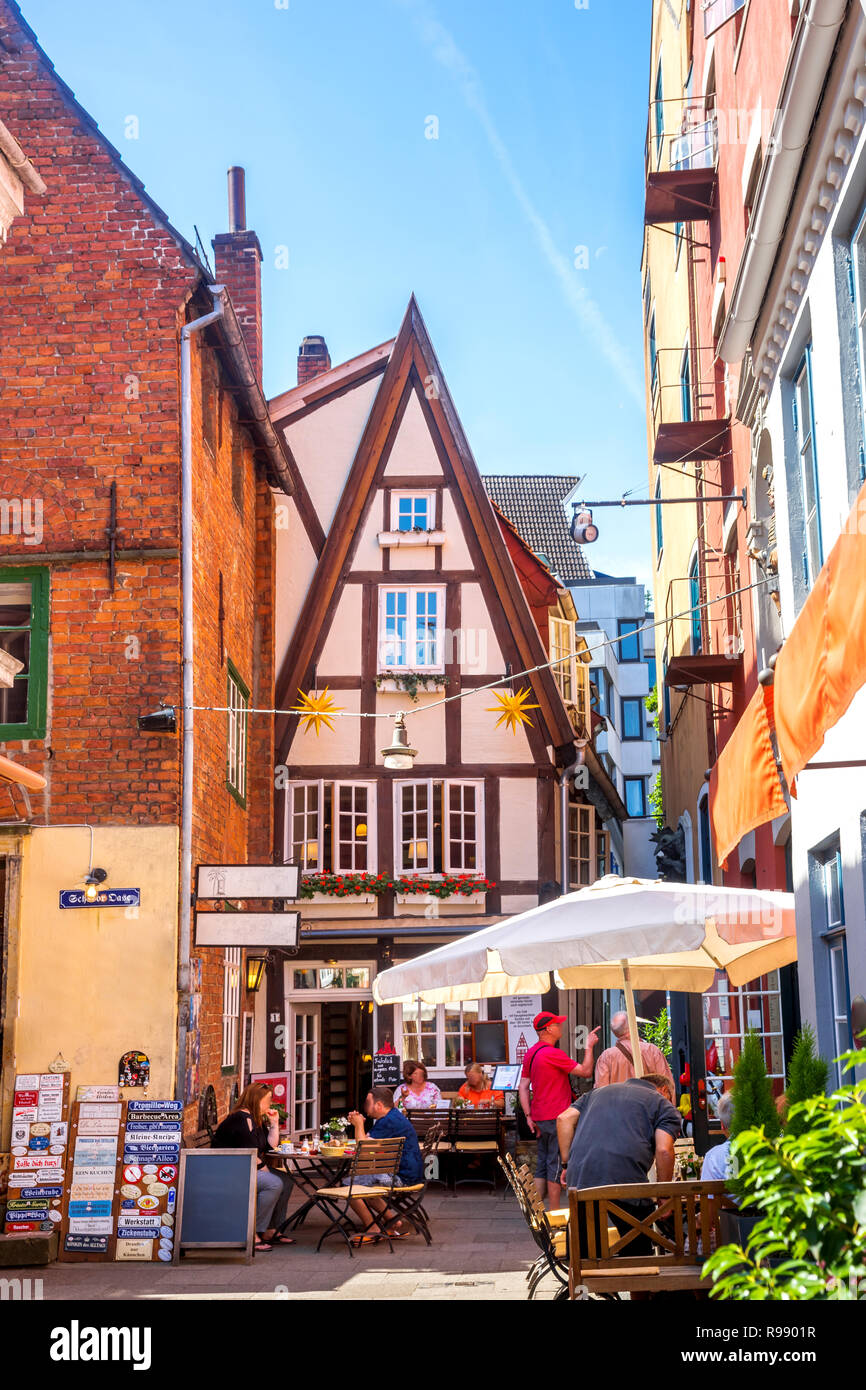 Bremen, Schnoorviertel, Schnoor, Germany Stock Photo - Alamy