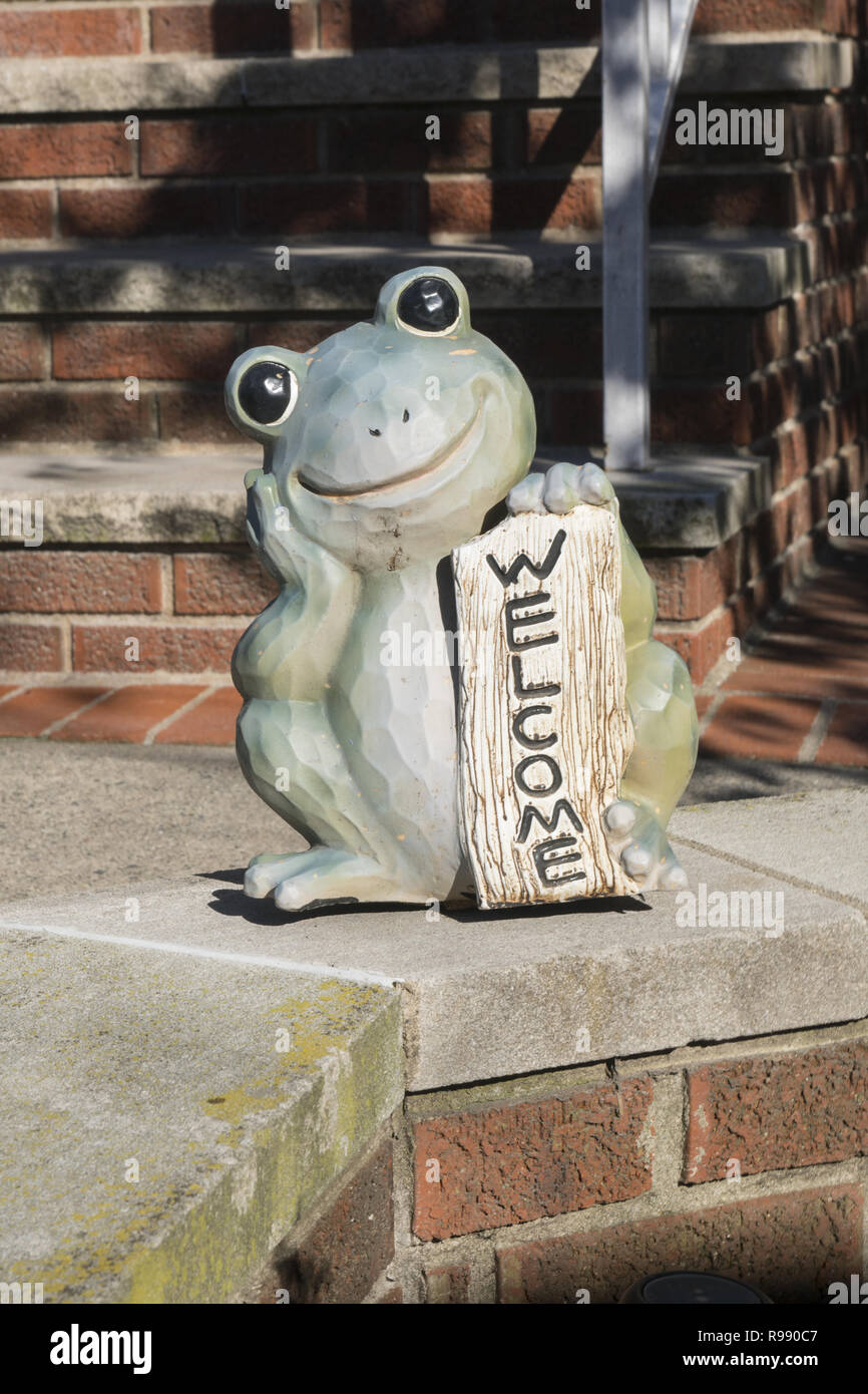 Cute welcome sign in front of a home in the Kensington section of ...