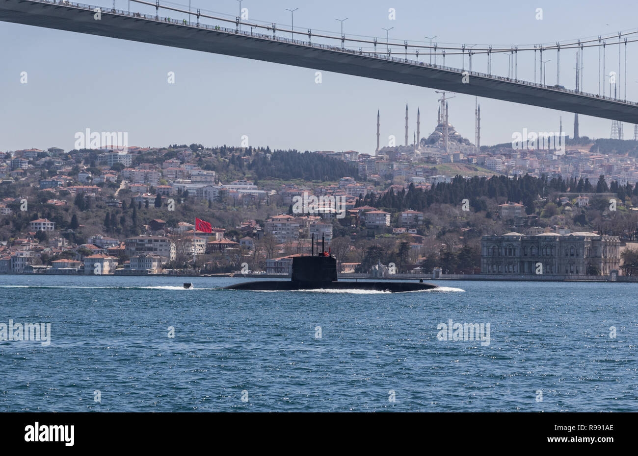 Istanbul, Turkey - the Bosporus strait connects the Black Sea with the ...