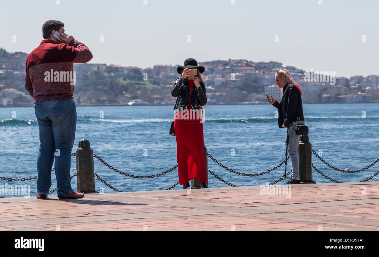 Istanbul, Turkey - the Bosporus strait connects the Black Sea with the ...