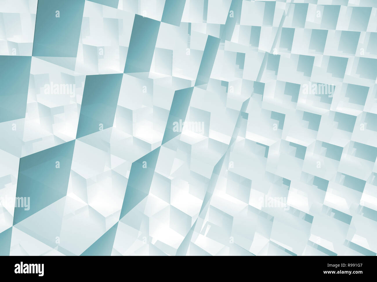 Abstract geometric pattern, shiny cubes structure background, 3d render ...