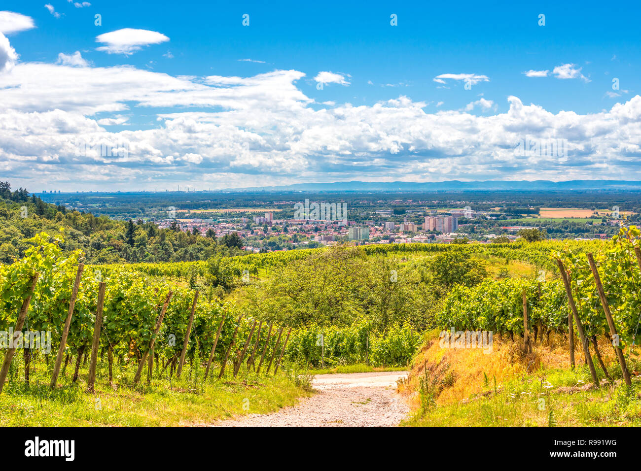 Auerbach Castle and view over Bensheim, Germany Stock Photo - Alamy