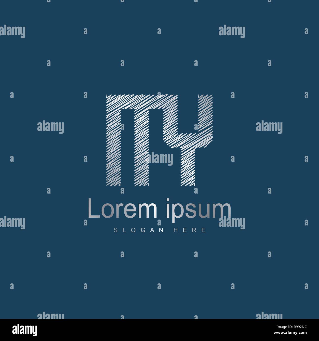 Initial Letter MY Logo Template Vector Design Stock Vector Image & Art ...