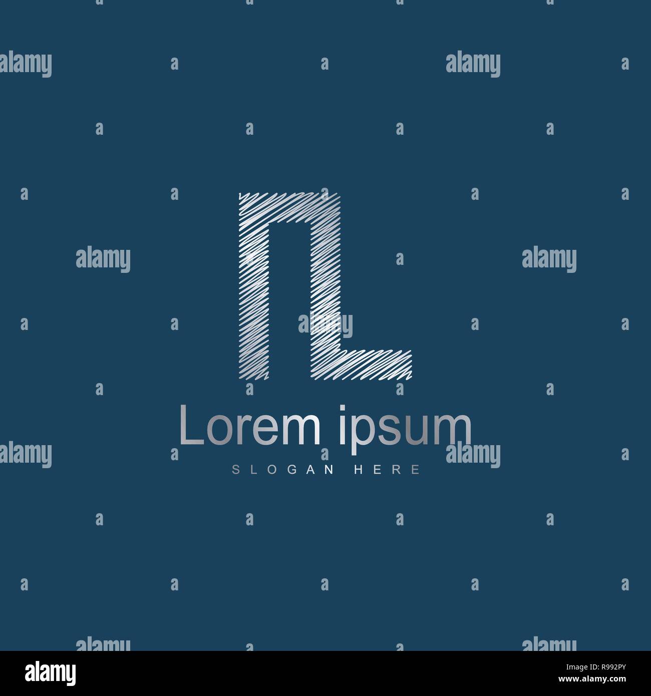 Initial Letter NL Logo Template Vector Design Stock Vector Image & Art ...