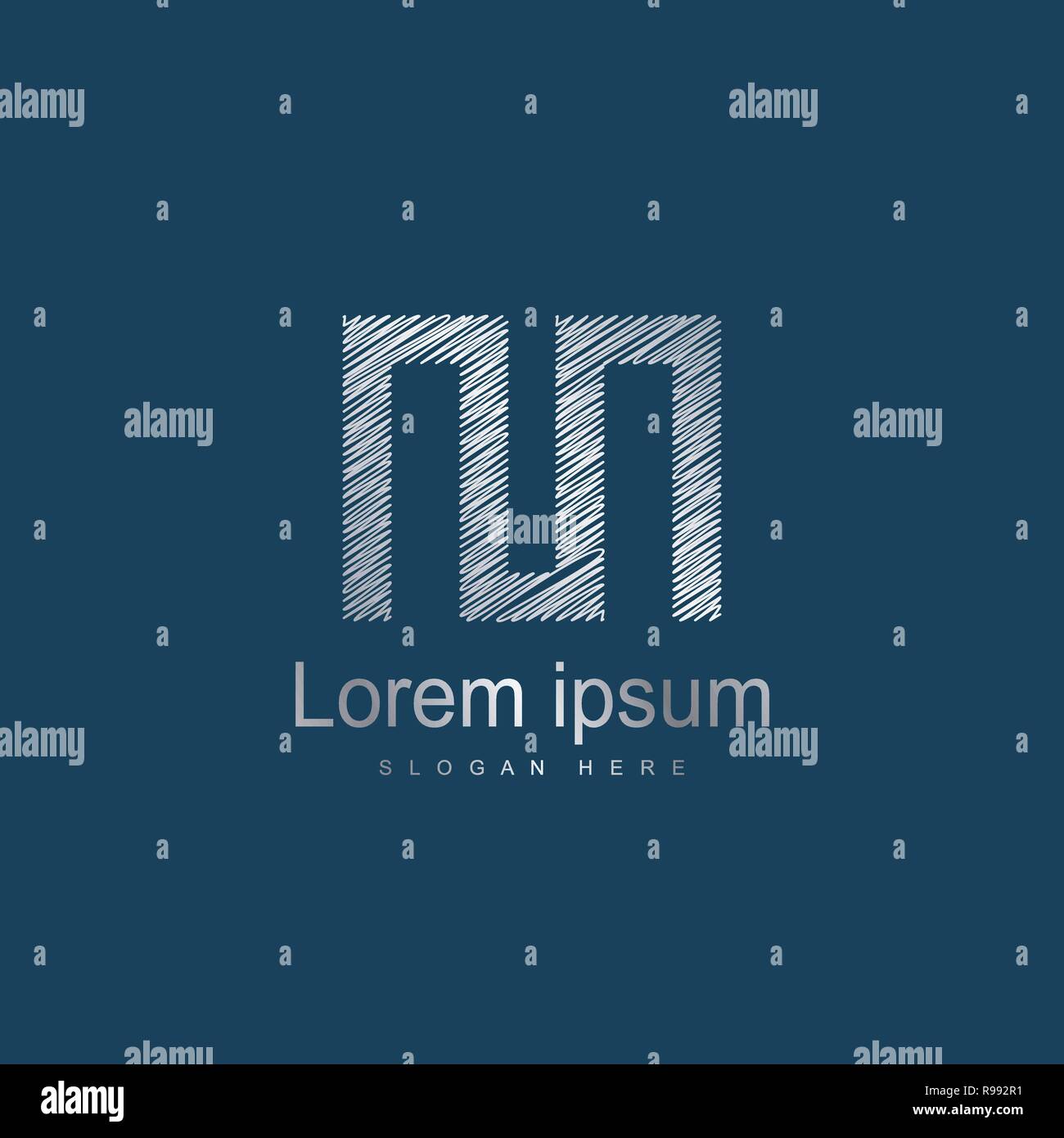 Initial Letter NN Logo Template Vector Design Stock Vector Image & Art ...