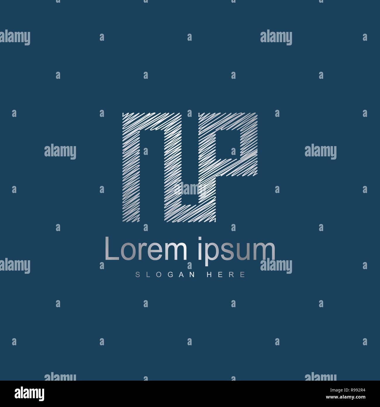 Initial Letter NP Logo Template Vector Design Stock Vector Image & Art ...