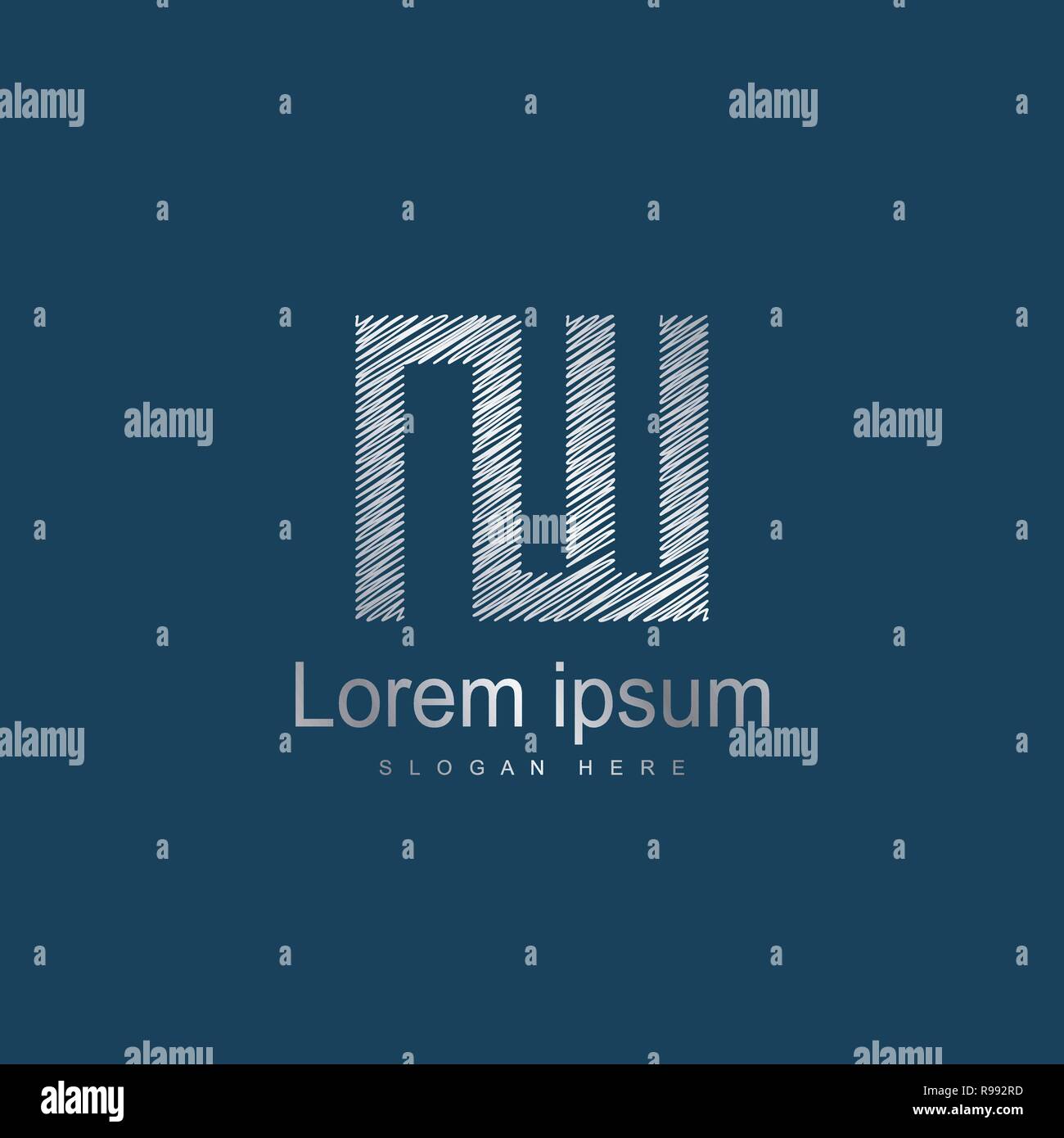 Initial Letter NW Logo Template Vector Design Stock Vector Image & Art ...