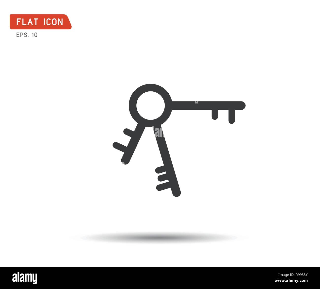 Key Icon flat, logo classic style, vector illustration Stock Vector ...