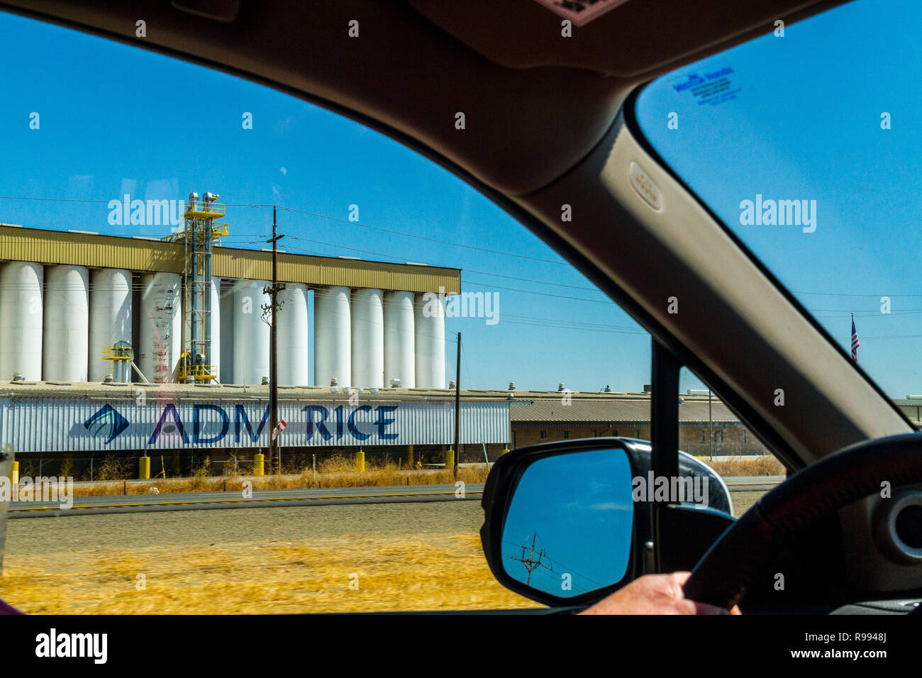 An Archer Danile Midlands grain storage facility in the rice growing ...