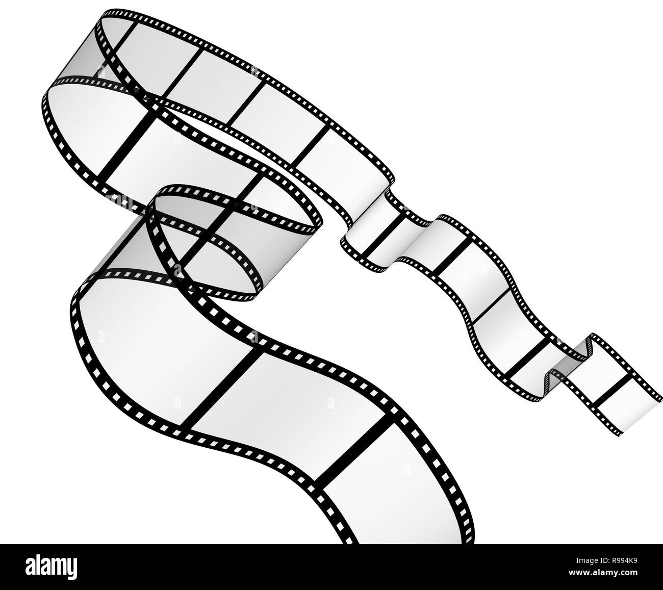 3d abstract photographic film. Object over white Stock Photo - Alamy