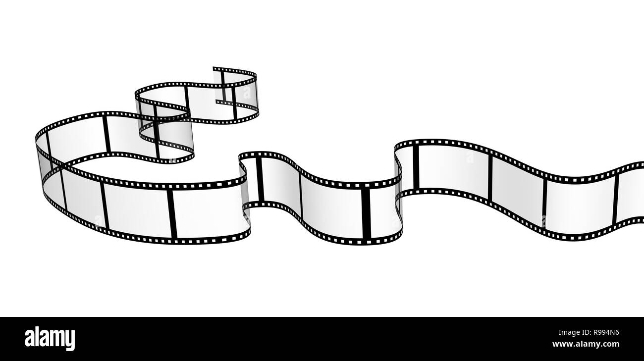 3d abstract filmstrip. Object isolated over white Stock Photo - Alamy