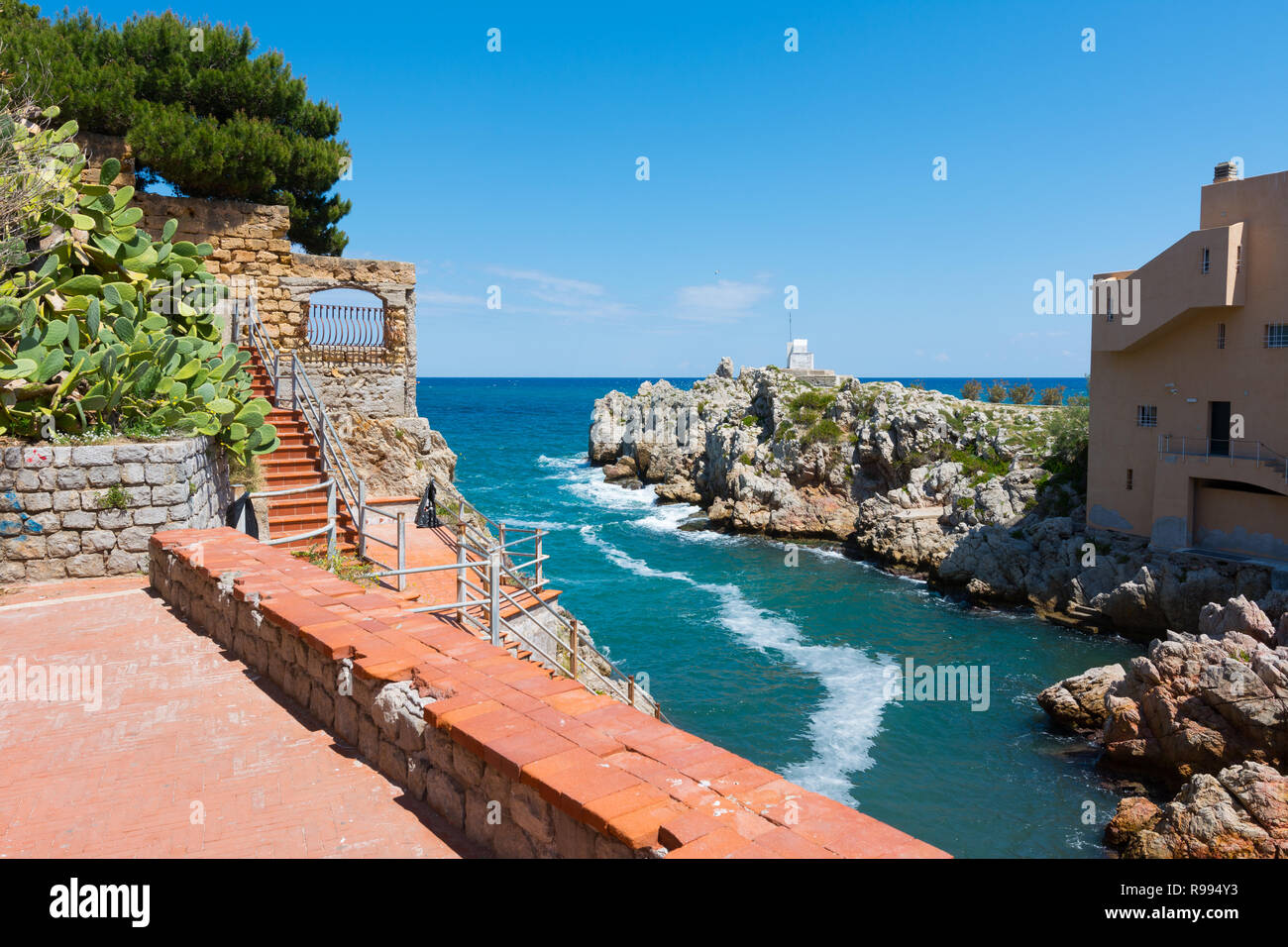 Sant'Elia, in the city of Santa Flavia, Sicily. Ancient maritime ...