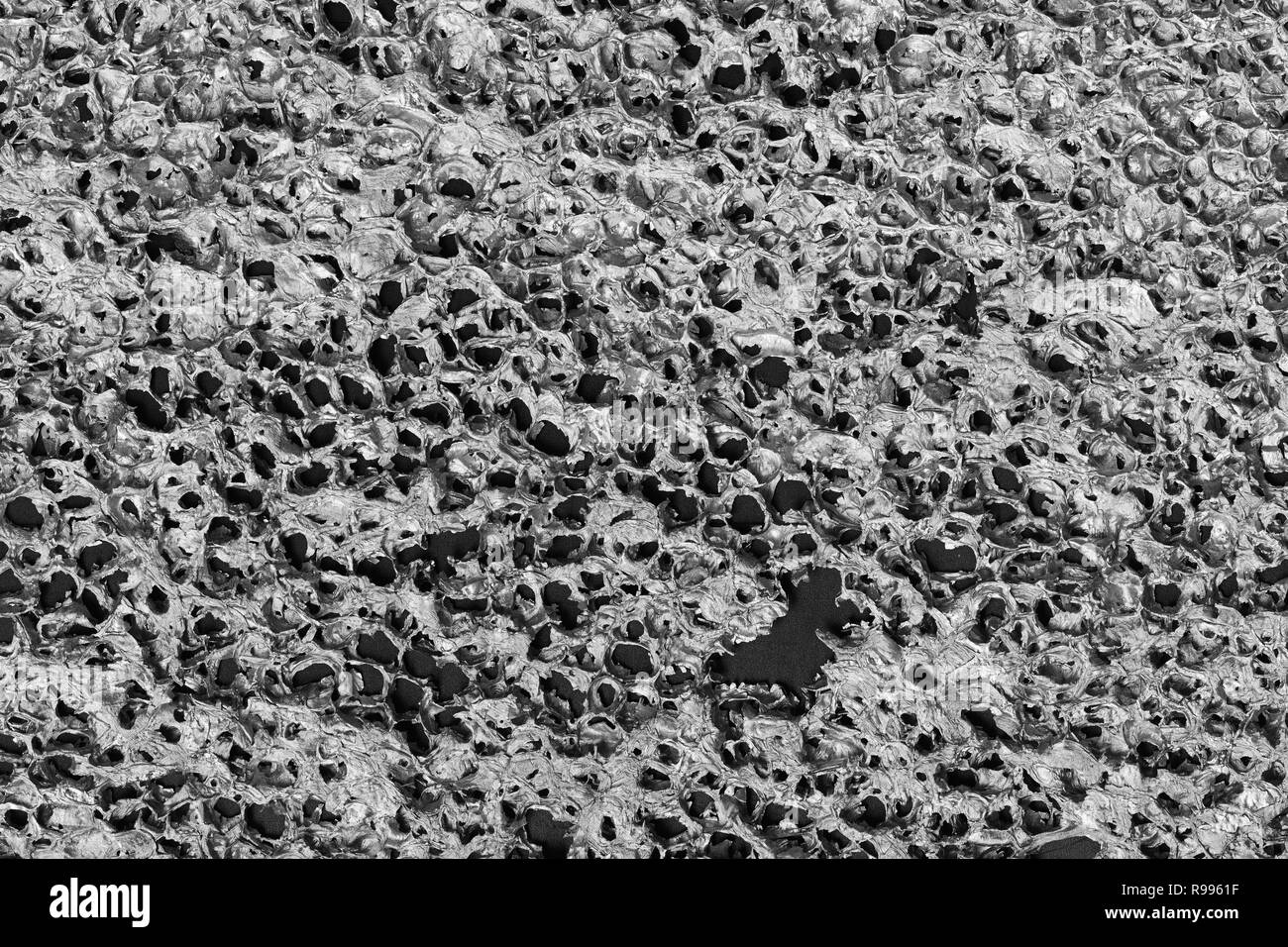 aluminum alu foam bubble metal plate wallpaper background Stock Photo ...