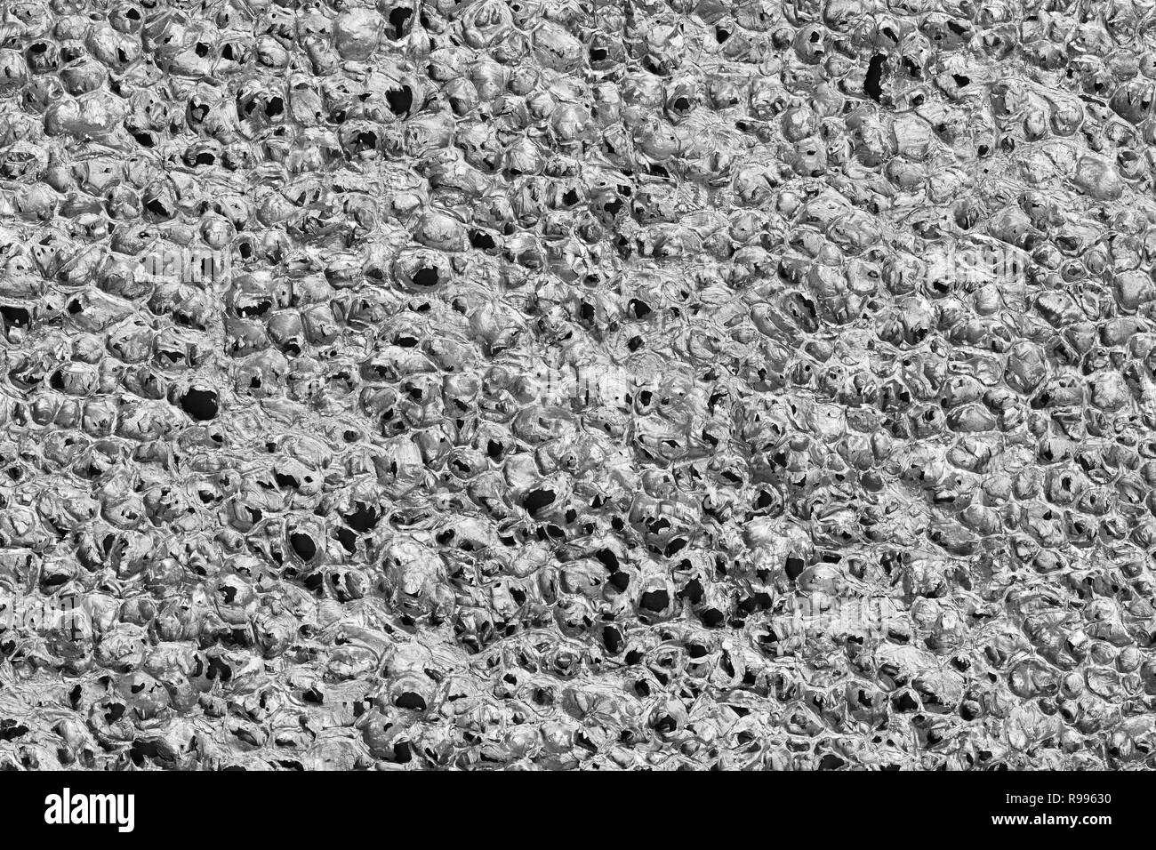 aluminum alu foam bubble metal plate wallpaper background Stock Photo ...