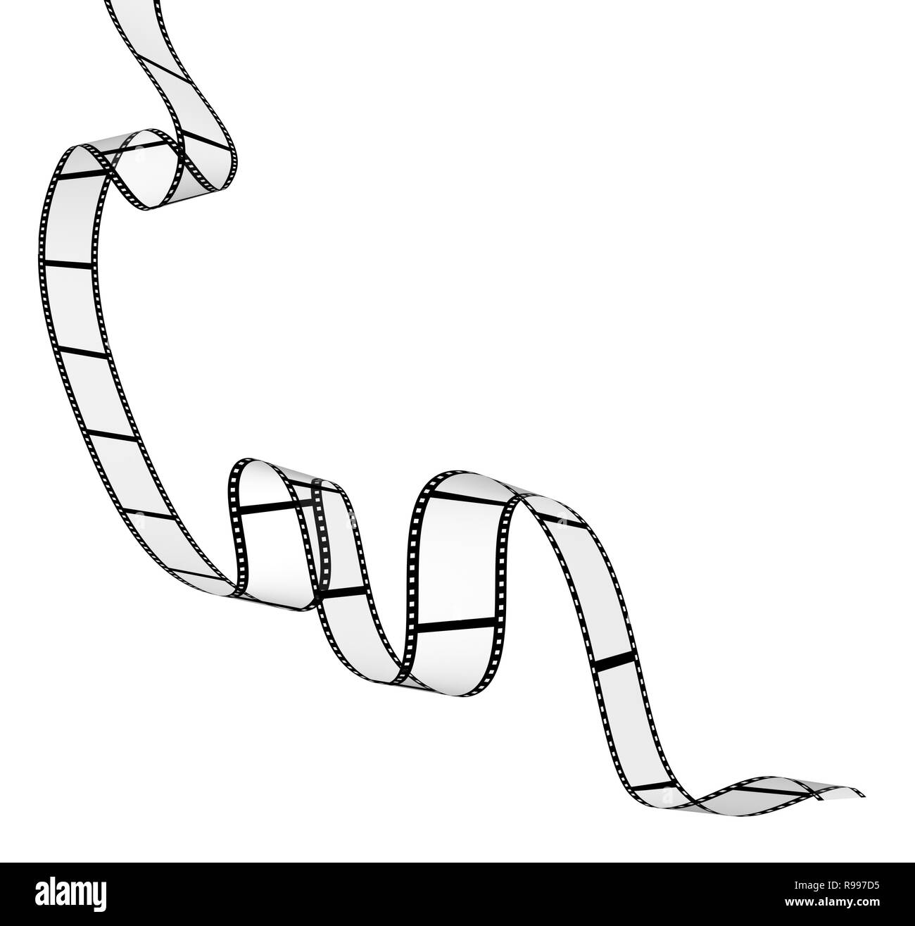 3d abstract filmstrip. Object isolated over white Stock Photo - Alamy