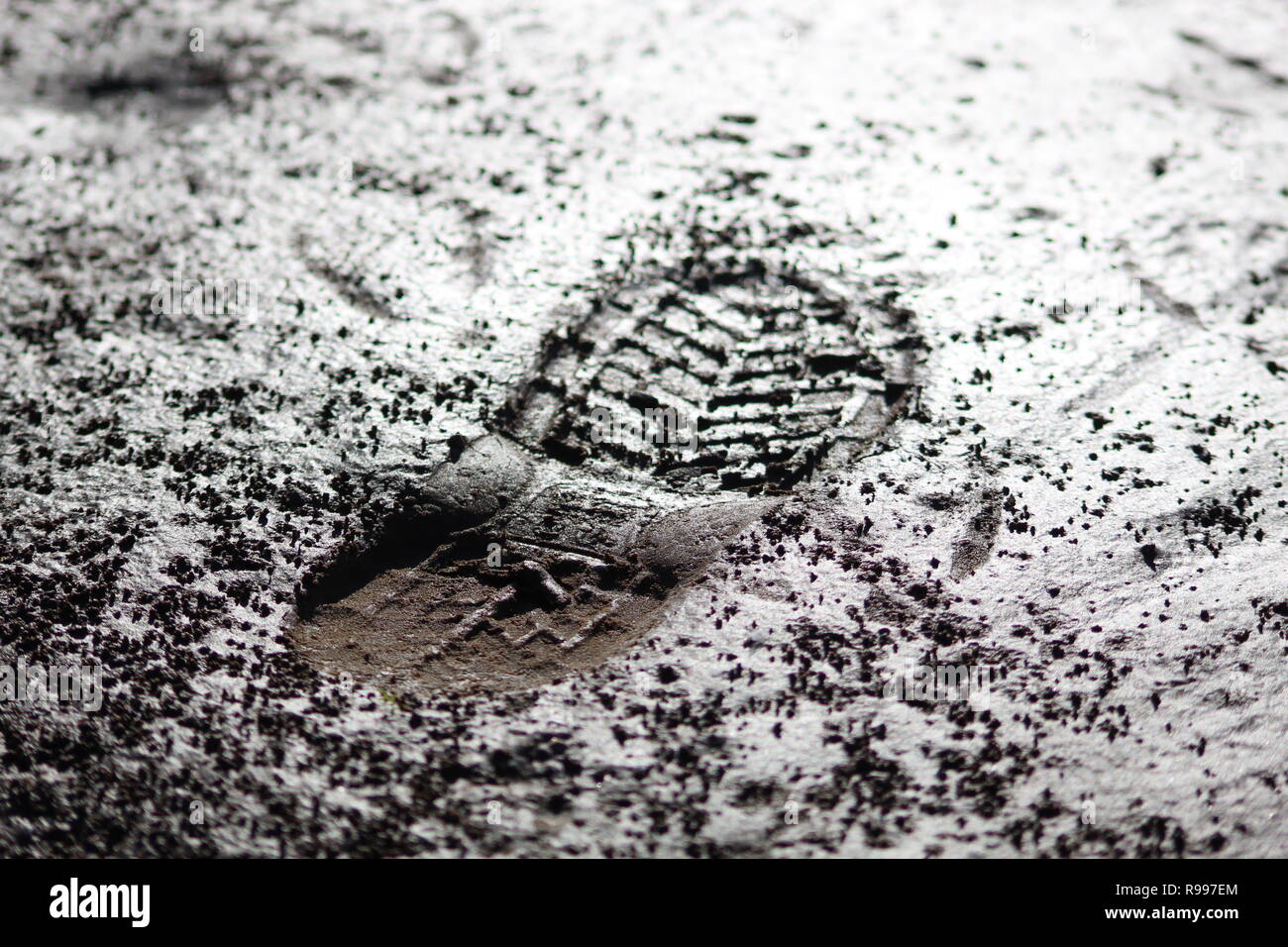 Clear footprint in the mud hi-res stock photography and images - Alamy