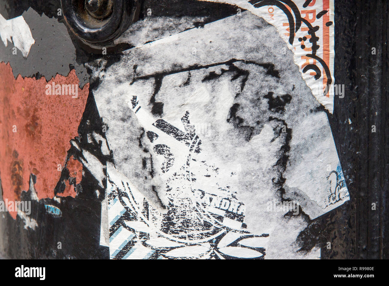 Torn paper and rust background Stock Photo - Alamy